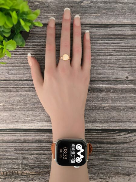 Apple Watch Slim Feminine Faux Leather Strap - Light Brown (42/44/45 ...